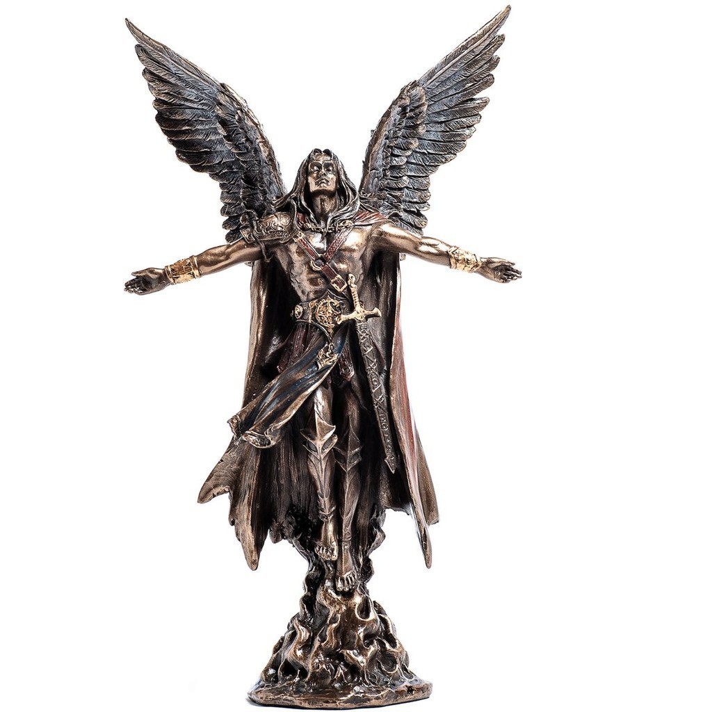 ESTATUETA ARCANJO ANJO URIEL MENSAGEIRO DIVINO VERONESE 27CM | Shopee ...