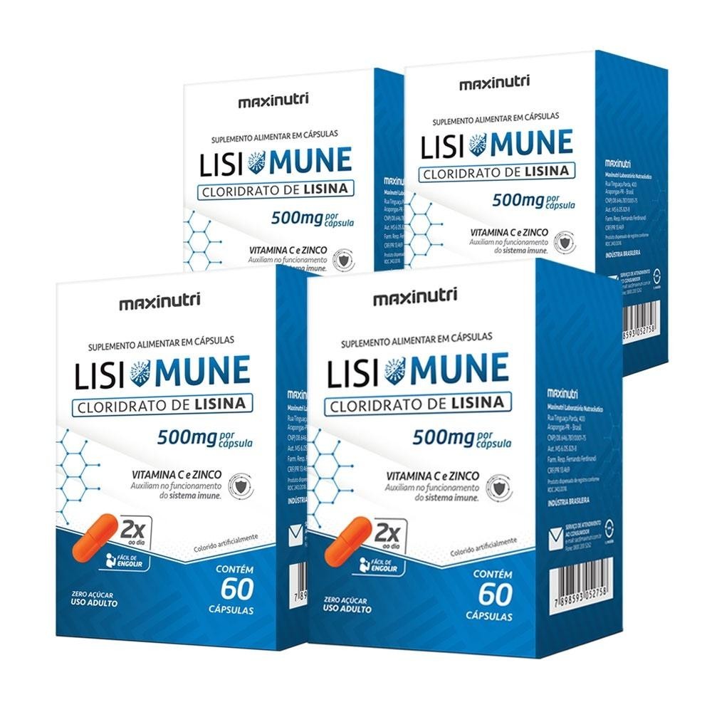 Kit 4 Lisimune 60 Capsulas Potencializador de Imunidade | Shopee Brasil