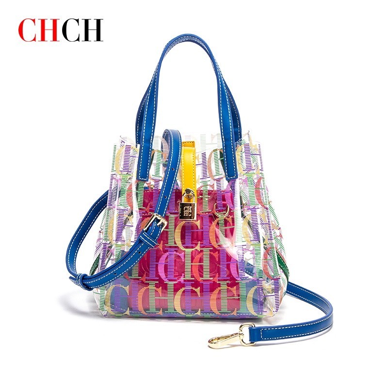 CHCH Saco Tote Feminino De Alta Capacidade De PVC Transparente Impresso ...