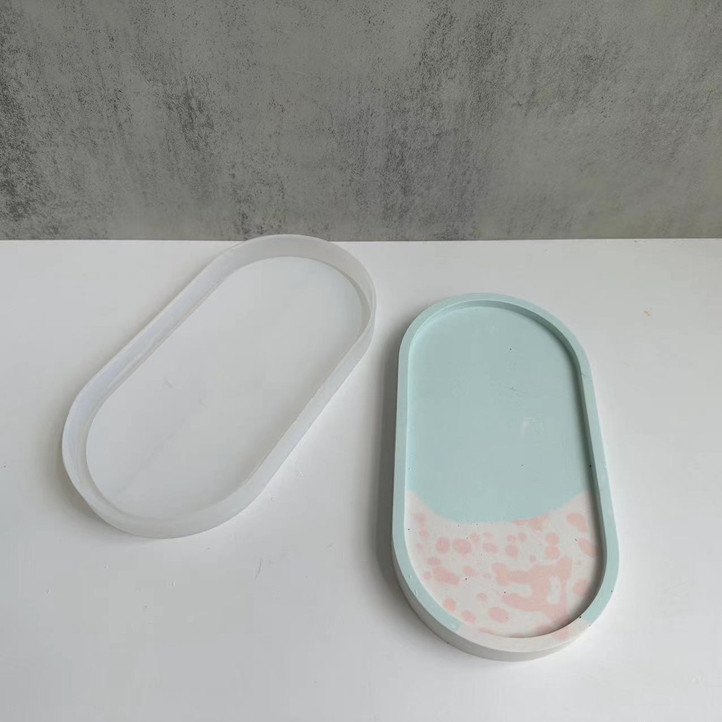 Oval Coaster Coaster Epoxy Moldar Pires de Molde de Flor de Pote Base ...