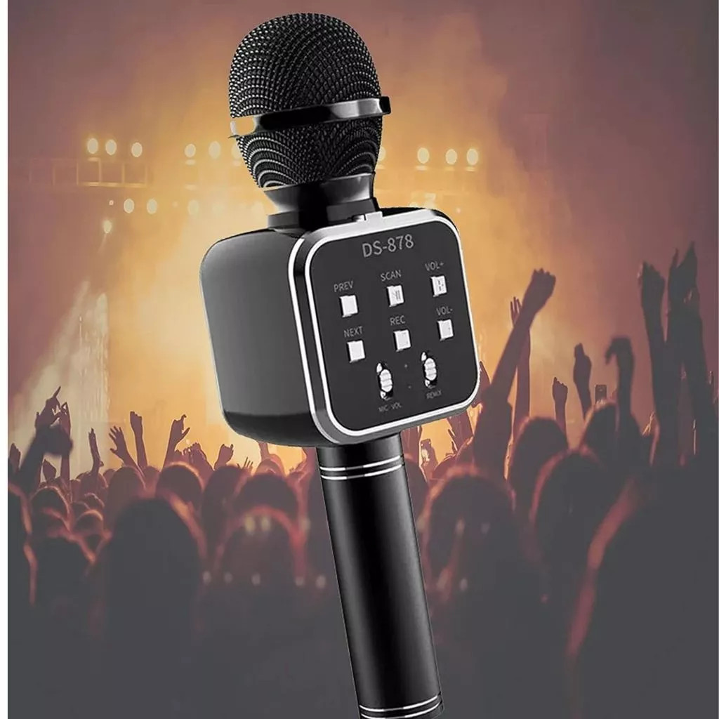 Microfone Bluetooth Sem Fio Karaokê Multifuncional Recarregável VIA USB ...