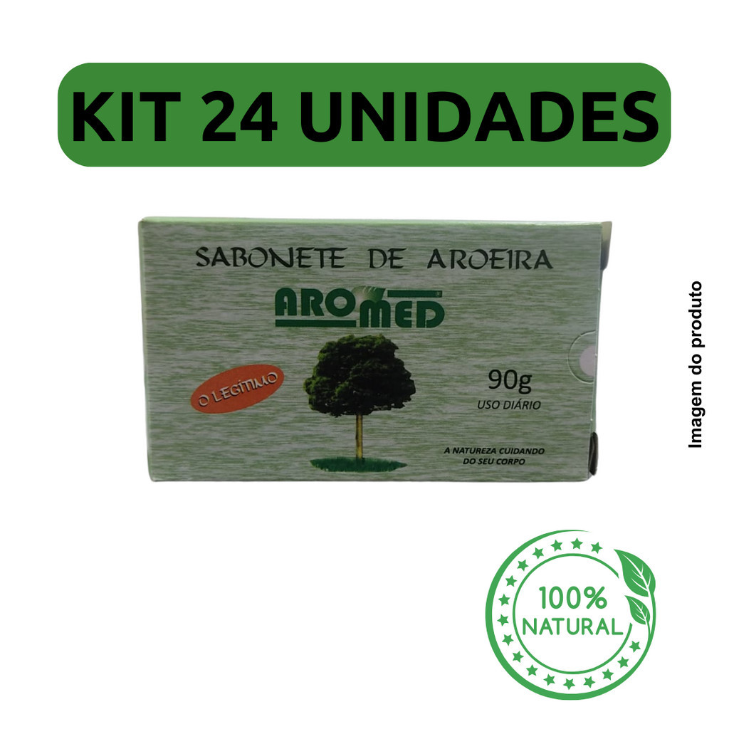 24 und Sabonete de Aroeira Aromed 90g | Shopee Brasil