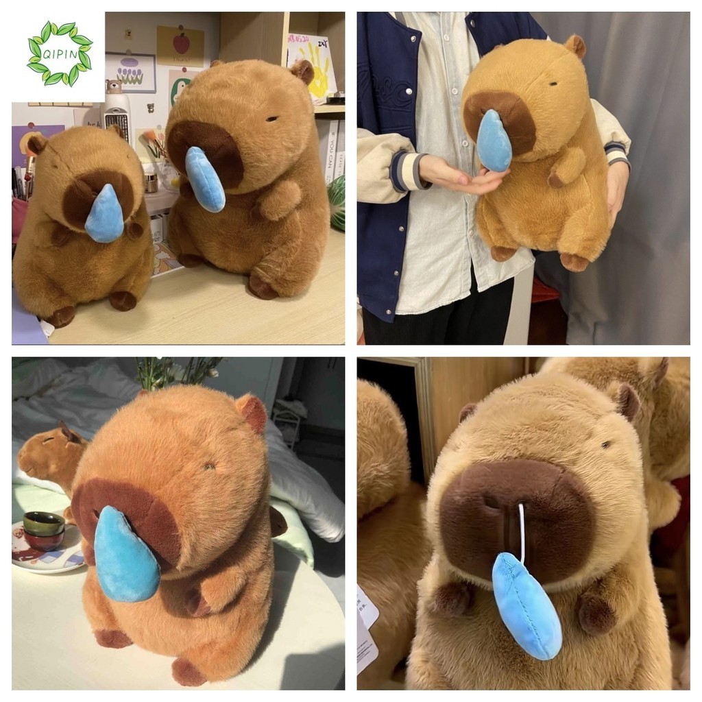 Boneca De Pelúcia Capybara De 30cm Com Nariz Correndo De Brinquedo ...