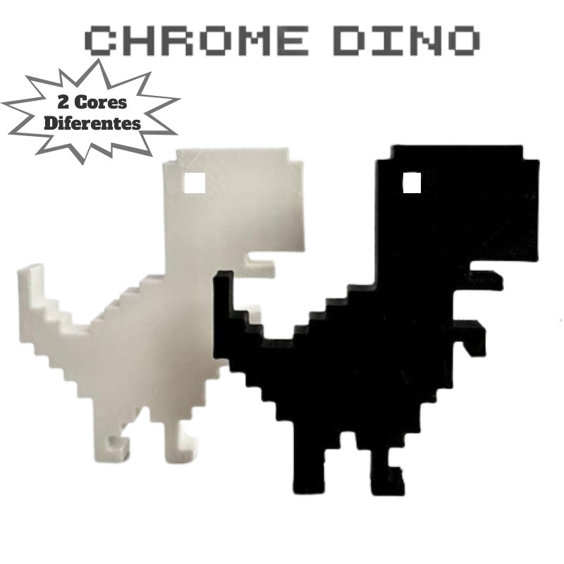 Boneco Dino Run Google Chrome Offline Sem Internet Off Em 3D | Shopee ...