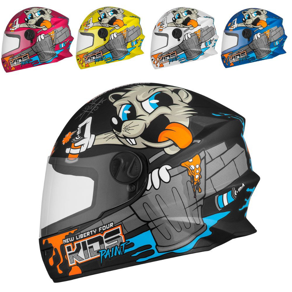 Capacete Infantil Criança Fechado De Moto Pro Tork Liberty Four Kids ...