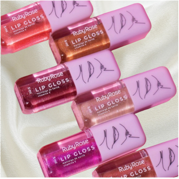 Lip Gloss Ruby Rose,Glitter Super Pigmentação, Alta Durabilidade Contém ...