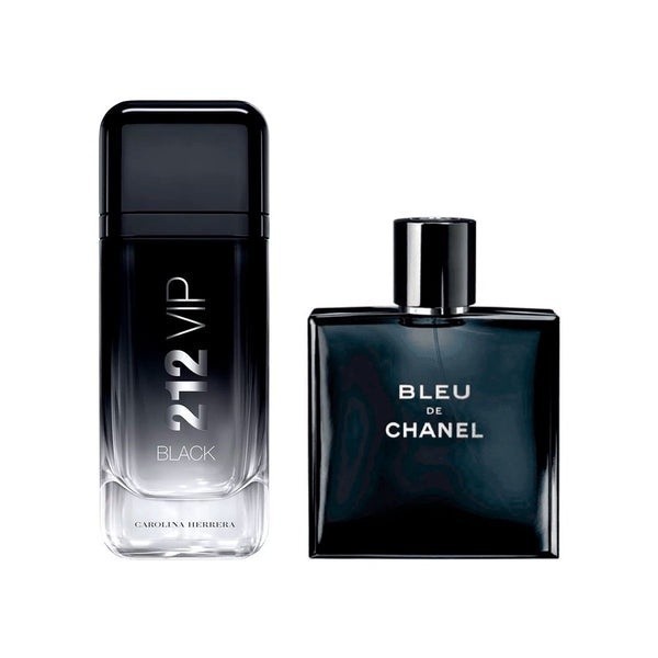 Combo de 2 Perfumes Masculinos - 212 VIP Black e Bleu de Chanel 50ML ...