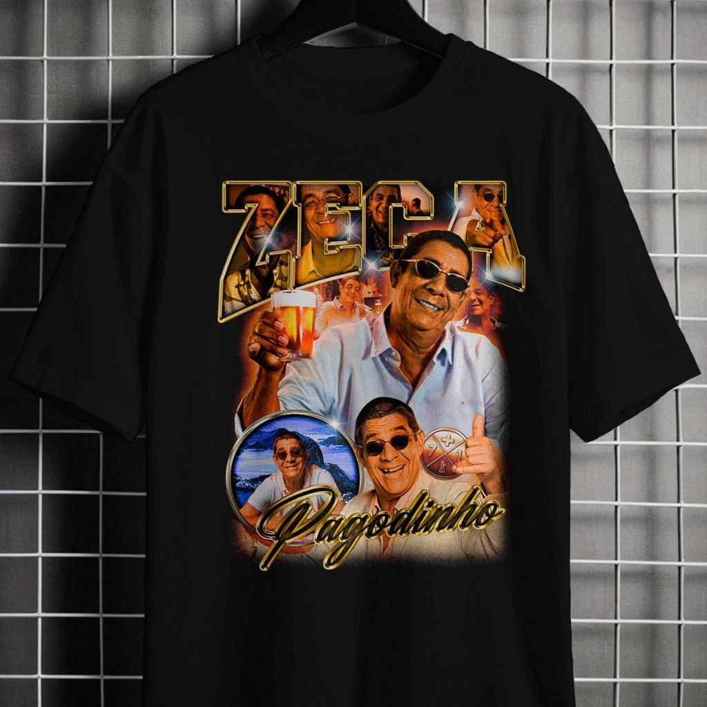 Camiseta Unissex Graphic Zeca Pagodinho Boolteg Camisa 100% Algodão ...