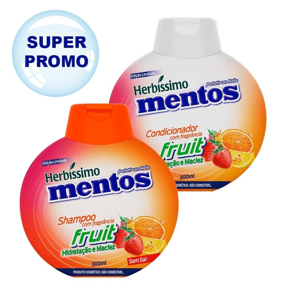 Kit 2 itens - Herbíssimo Mentos Shampoo e Condicionador Fruit | Shopee ...