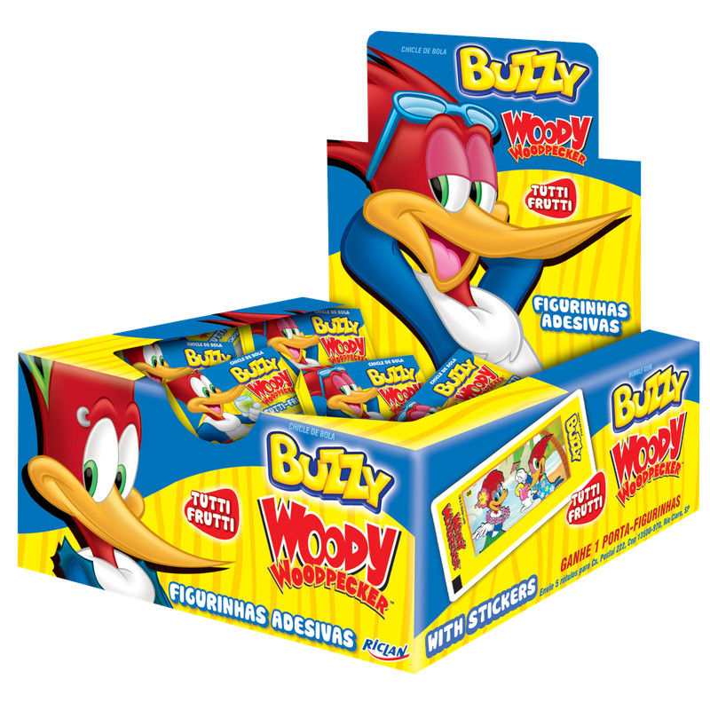 Chiclete Buzzy Pica Pau Tutti Frutti 100Un | Shopee Brasil