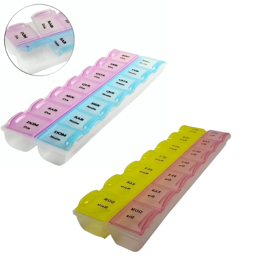 Porta Remedios Organizador Comprimidos Medicamentos Semanal | Shopee Brasil
