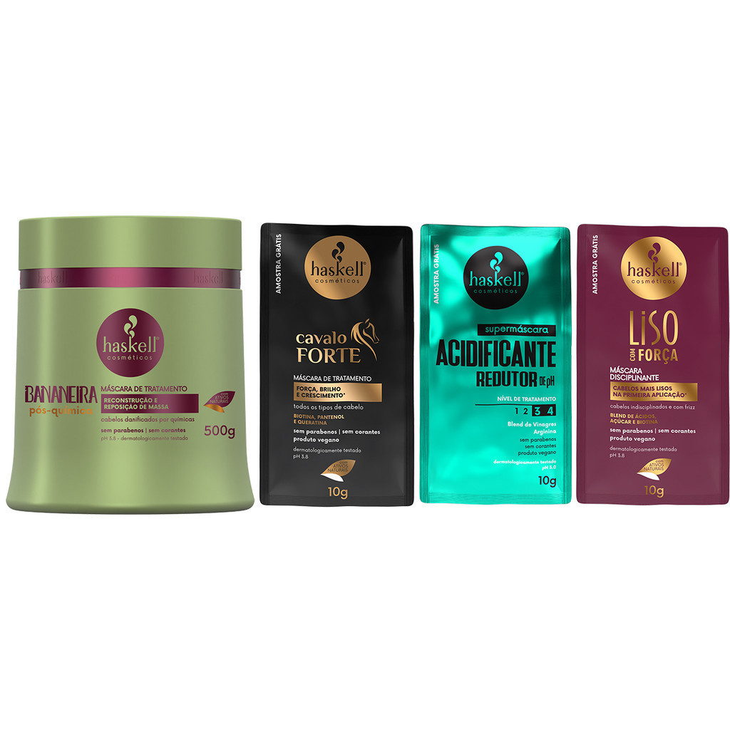 Máscara Haskell Pós Química Bananeira 500gr | Shopee Brasil