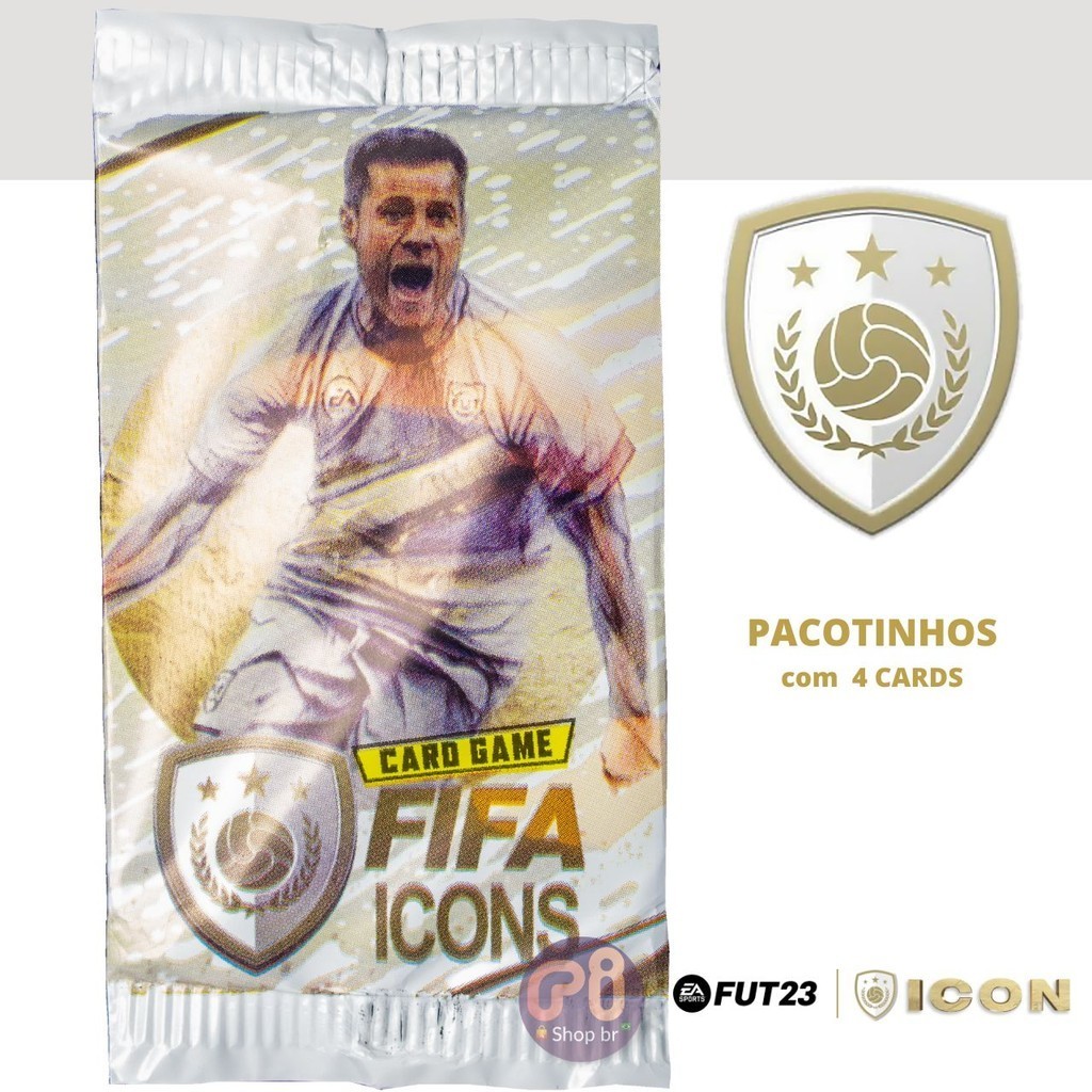 KIT 100 CARDS FIFA ICONS / 25 pacotinhos com 4 cartinhas | Shopee Brasil