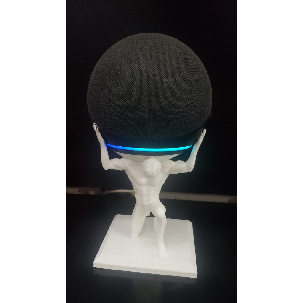 Suporte Amazon Alexa Echo Dot 4 e 5a Geração Atlas o Atlante - Faz a Boa!