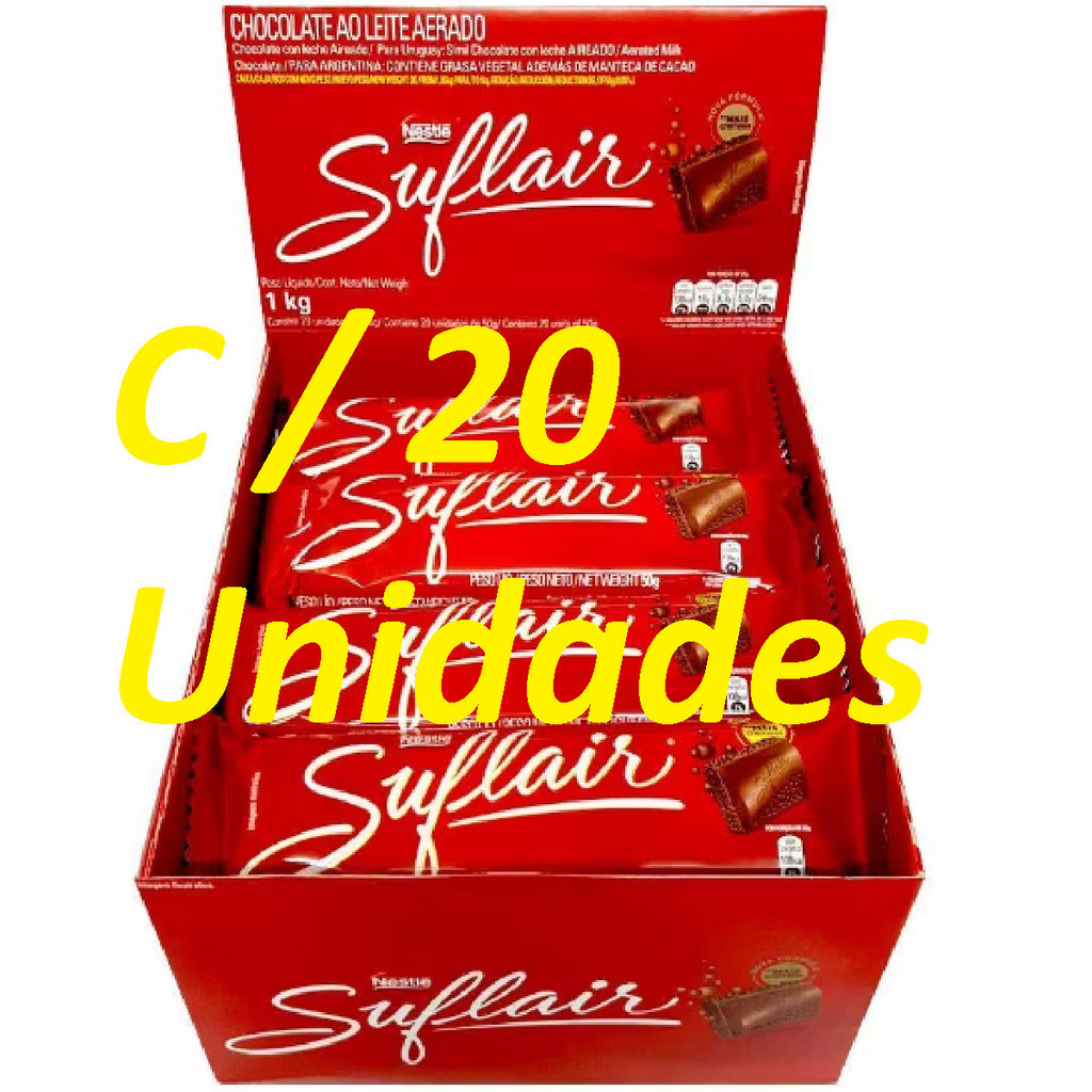 Chocolate Suflair Nestlé 50g - Caixa Fechada Com 20 Unidades | Shopee ...