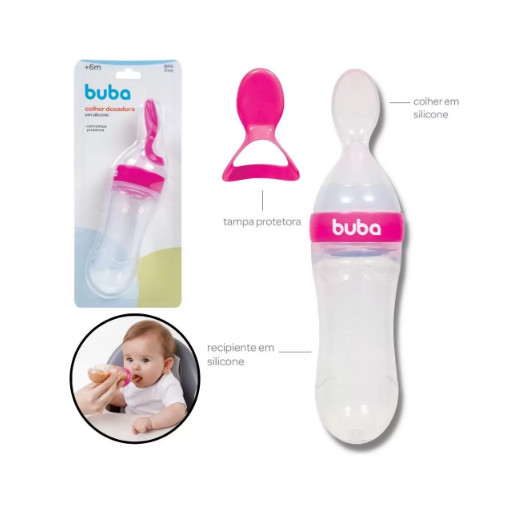 COLHER DOSADORA ROSA BUBA | Shopee Brasil