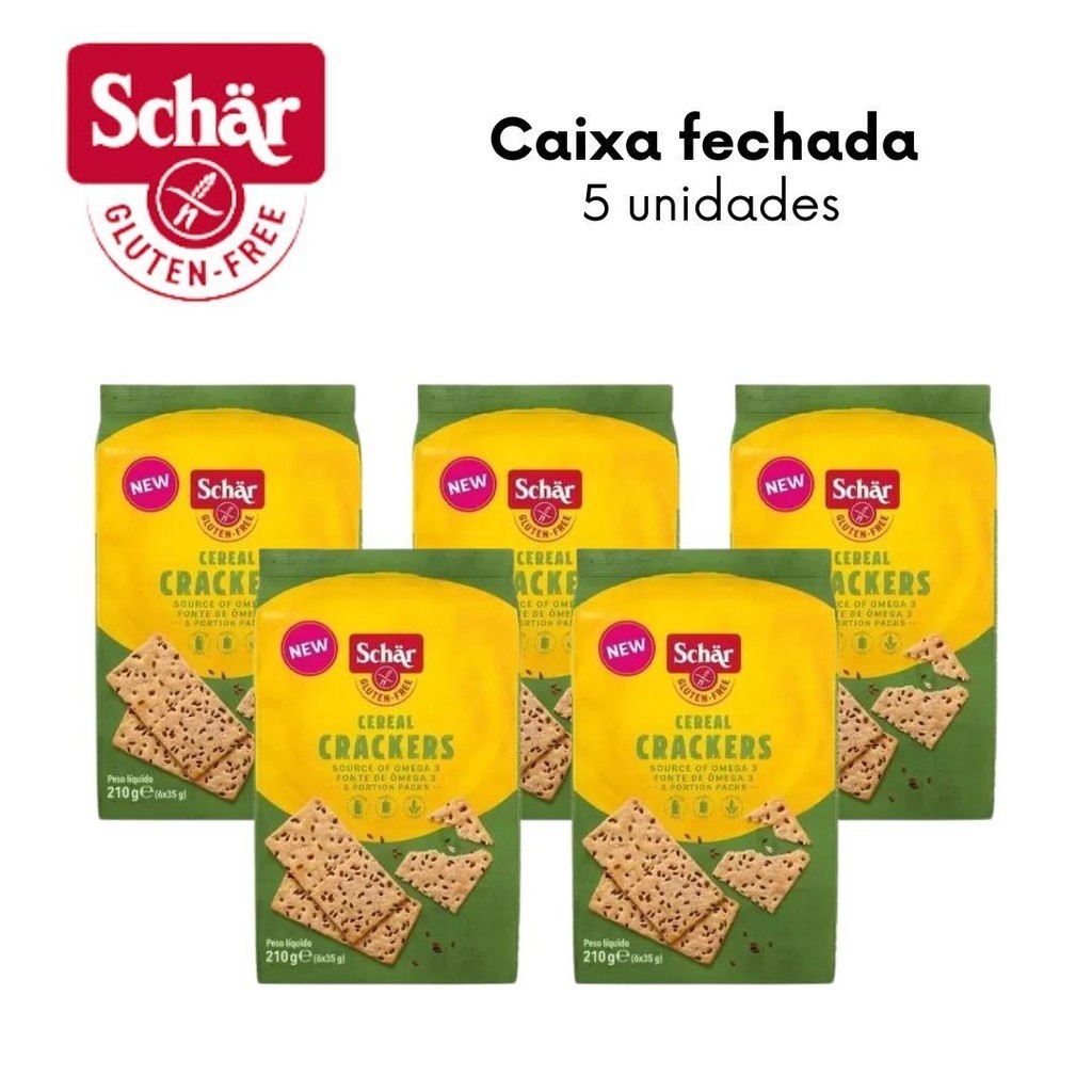 KIT Crackers cereal seeds Dr. Schar 210g - Caixa com 5 unidades ...