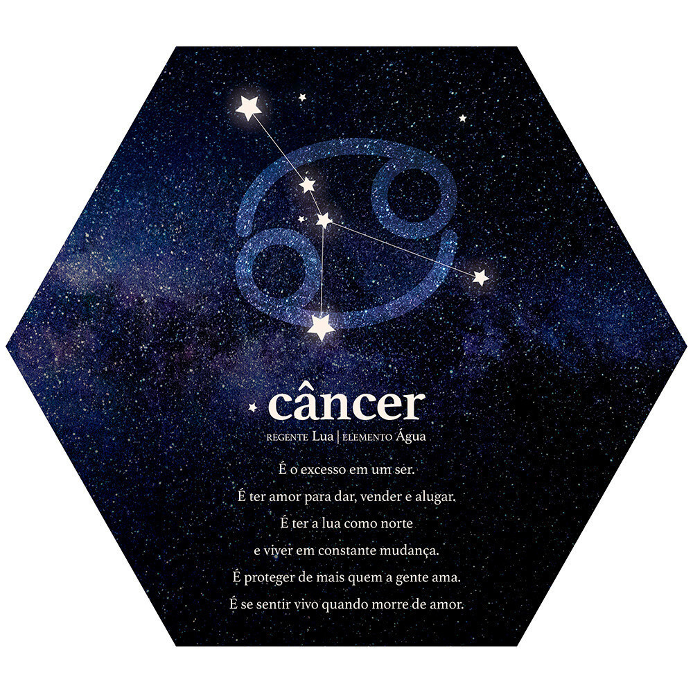 Quadro Decorativo Em Mdf (Placa) - Signos - Câncer - 25 X 22 Cm ...