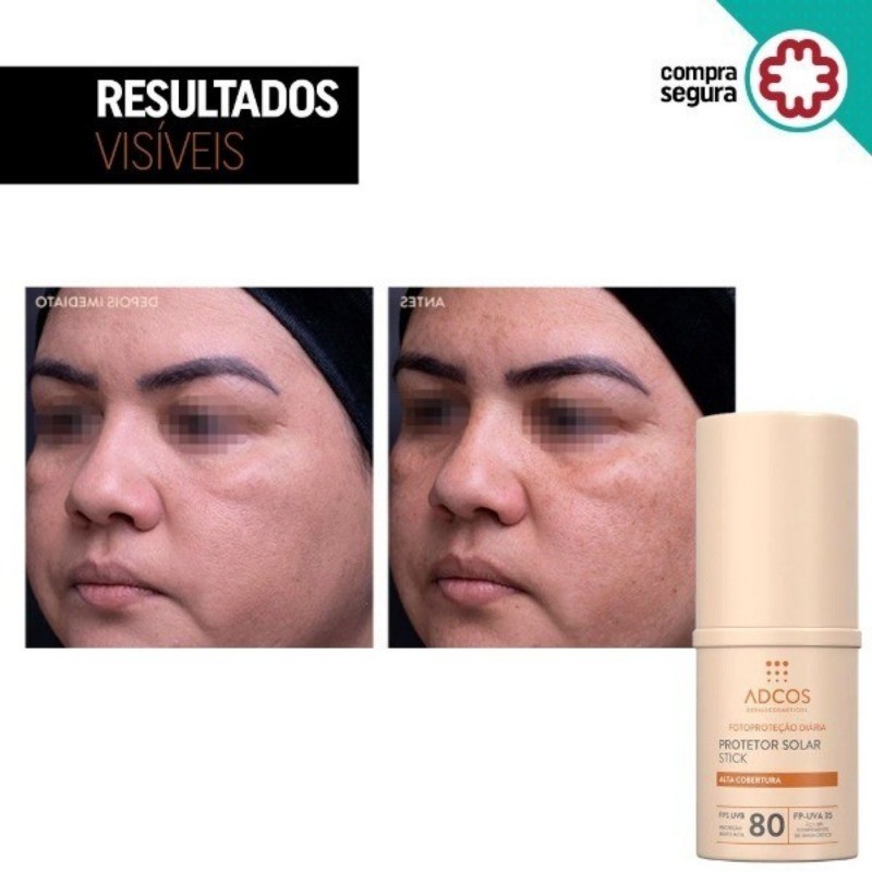 Protetor Solar adcos base Tonificante stick mate Proteção Hidratante ...