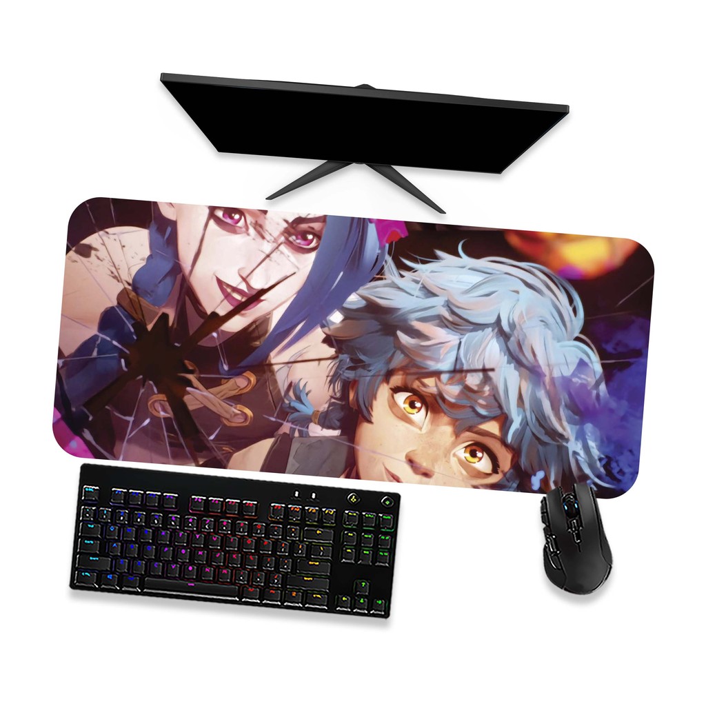 Mouse pad Gamer- ARCANE - JINX E ISHA 5 - Mousepad Grande 90x40 80x40 ...