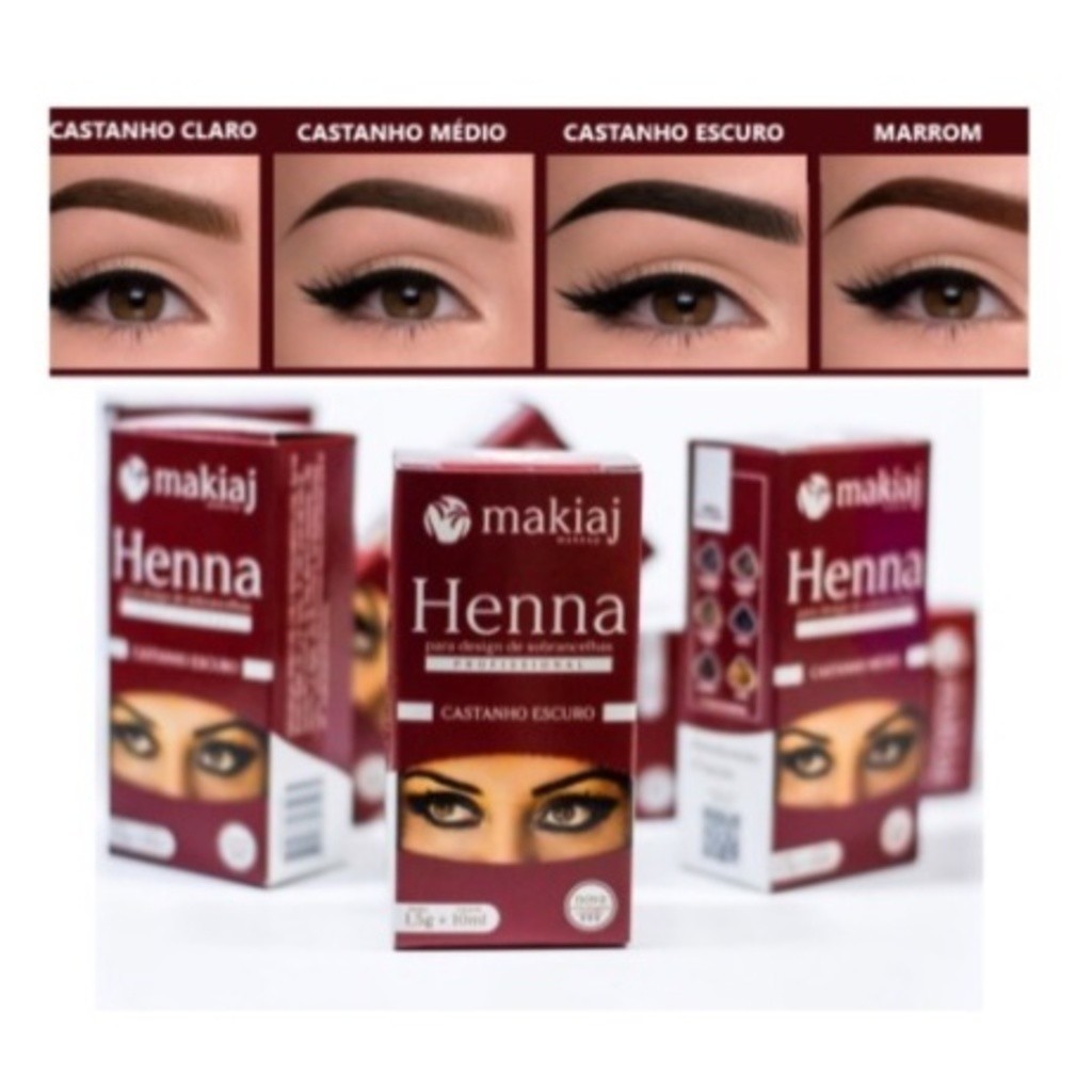 Henna Sobrancelhas Makiaj Alto Rendimento E Fixação Rena | Shopee Brasil