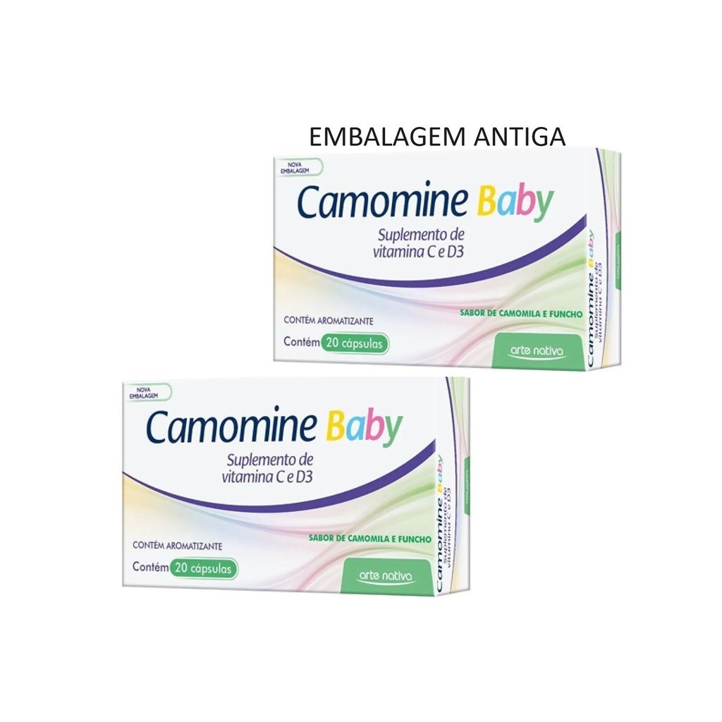 Kit 2 Camomine Mais Vitaminas Nova Embalagem - Arte Nativa | Shopee Brasil
