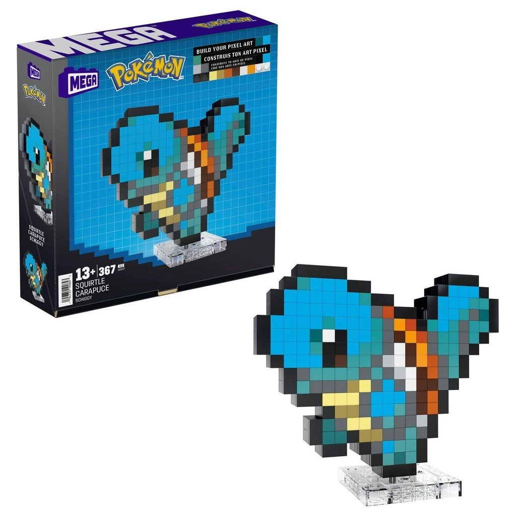 Pokémon Conjunto De Construção Mega Squirtle Pixel - Mattel | Shopee Brasil