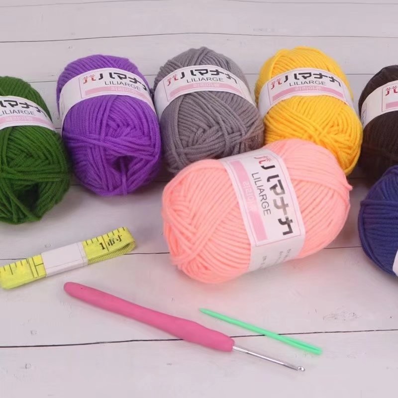 Fios Para Crochê 4 Ply Milk Cotton Flor De/Toy/Scarf | Shopee Brasil