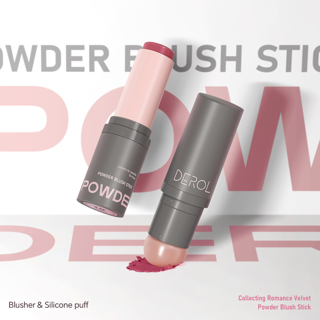 Derol Collection Romance Velvet powder Blush Stick Fórmula Creme A Pó ...