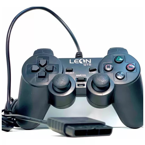 Controle Joystick Ps2 Com Fio Usb Leon LEON-P2 | Shopee Brasil