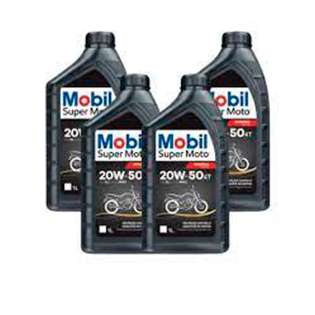 Kit 4 Litro Oleo Motor Mobil 20w 50 Linha 4t Mineral | Shopee Brasil