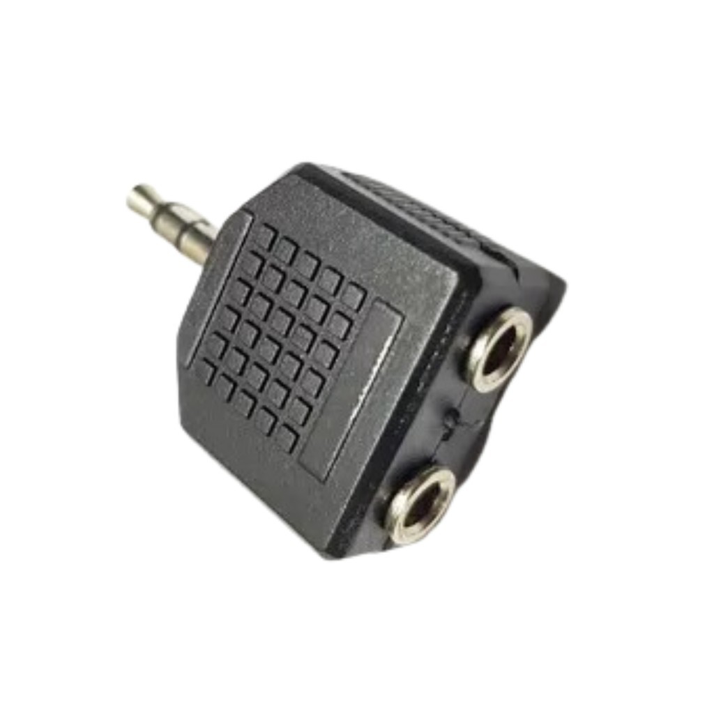 Adaptador P2 Macho X 2 Jack Femea Stereo Plástico | Shopee Brasil