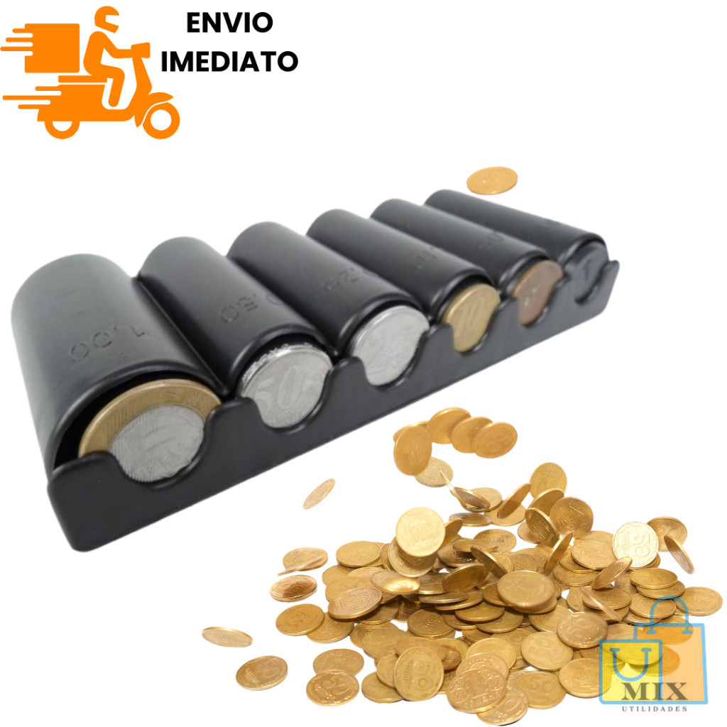 Suporte Organizador Separador Porta Moedas para Troco Carro Uber ...