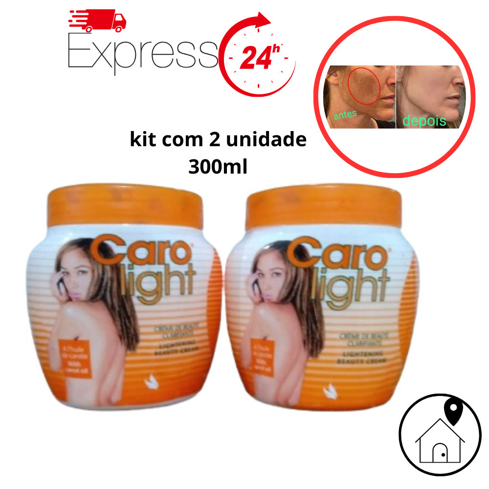 Creme Clareador Caro Light 300ml/ Importado Kit 2 Unidades | Shopee Brasil