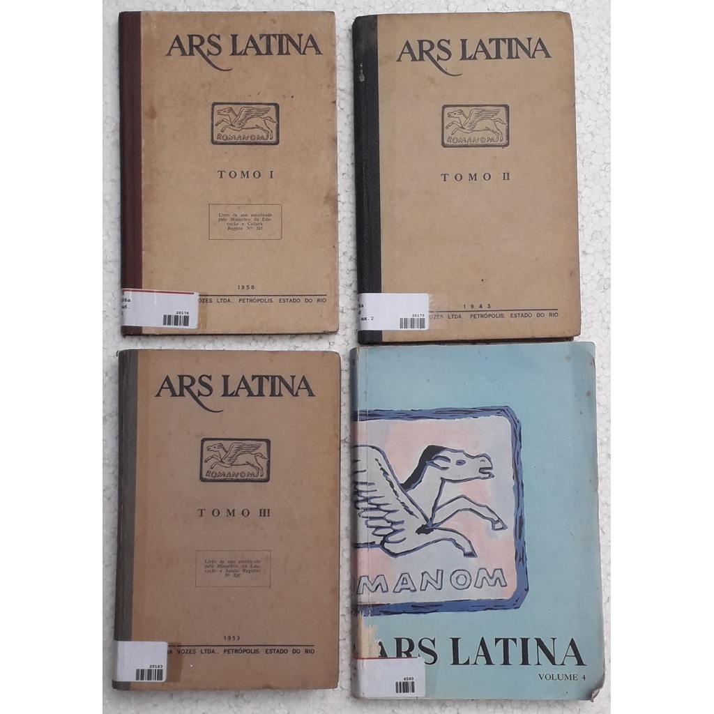 Volumes 1, 2, 3 e 4: Ars Latina (4 tomos) de Método da Escola Ativa (vários professores ...