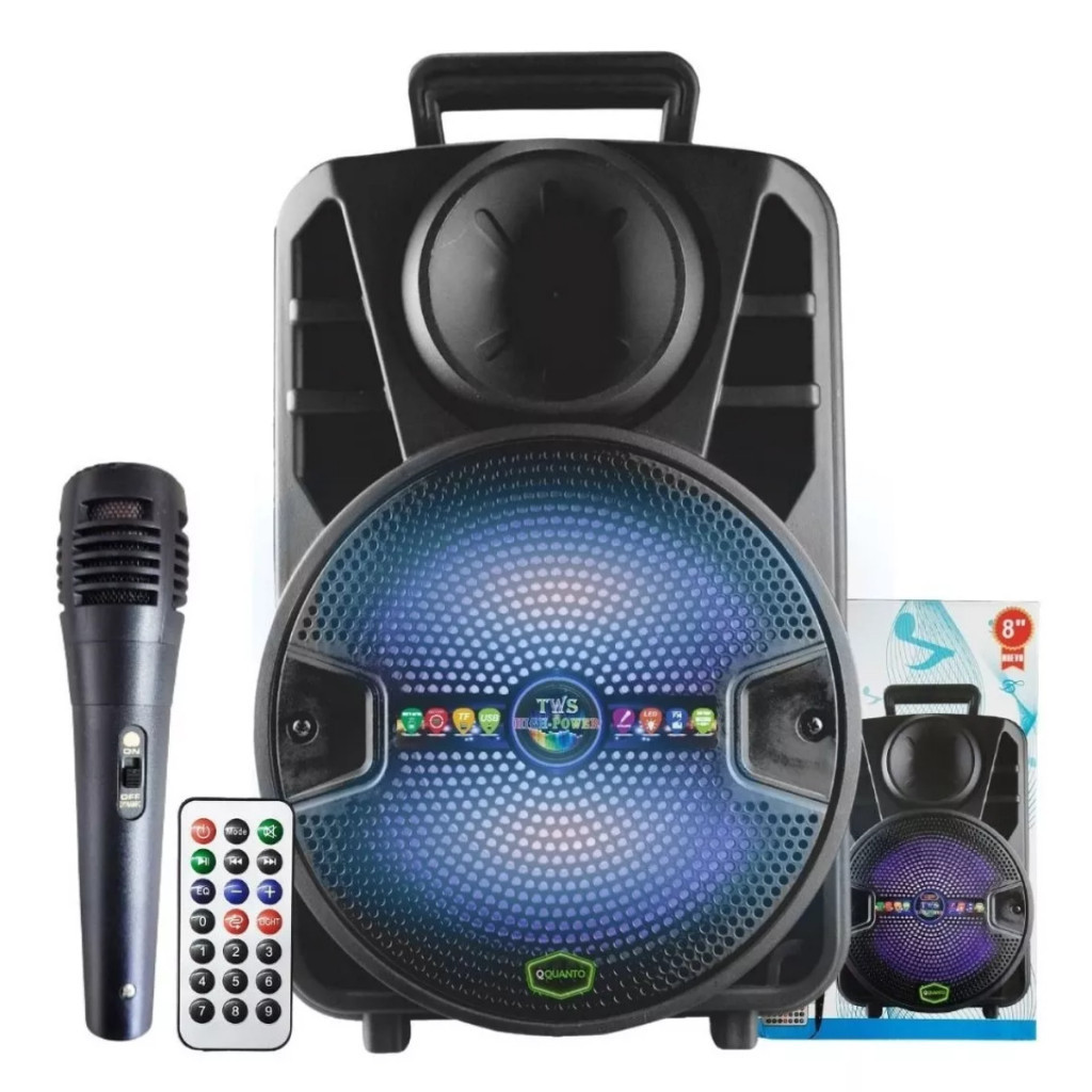 Caixa de Som Amplificada Grande Potente Bluetooth 2000w Pmpo Portátil ...