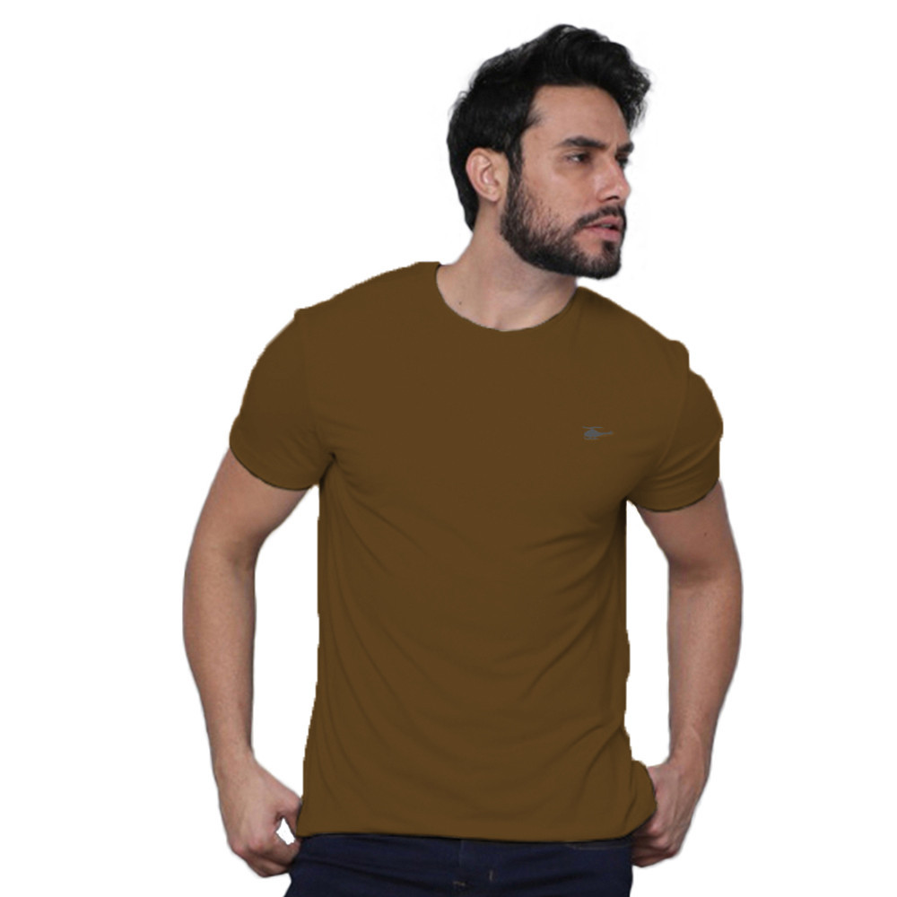 Camiseta Masculina Gola O Básica Sallo Military Oliver | Shopee Brasil