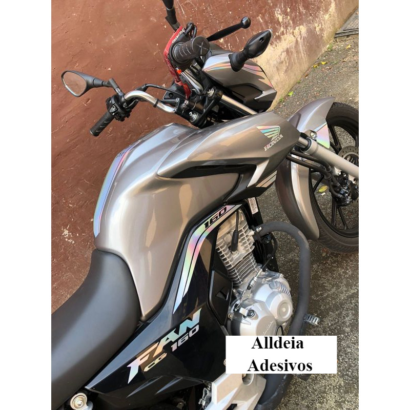 Kit adesivos holográfico carenagens fan 160 2023 | Shopee Brasil