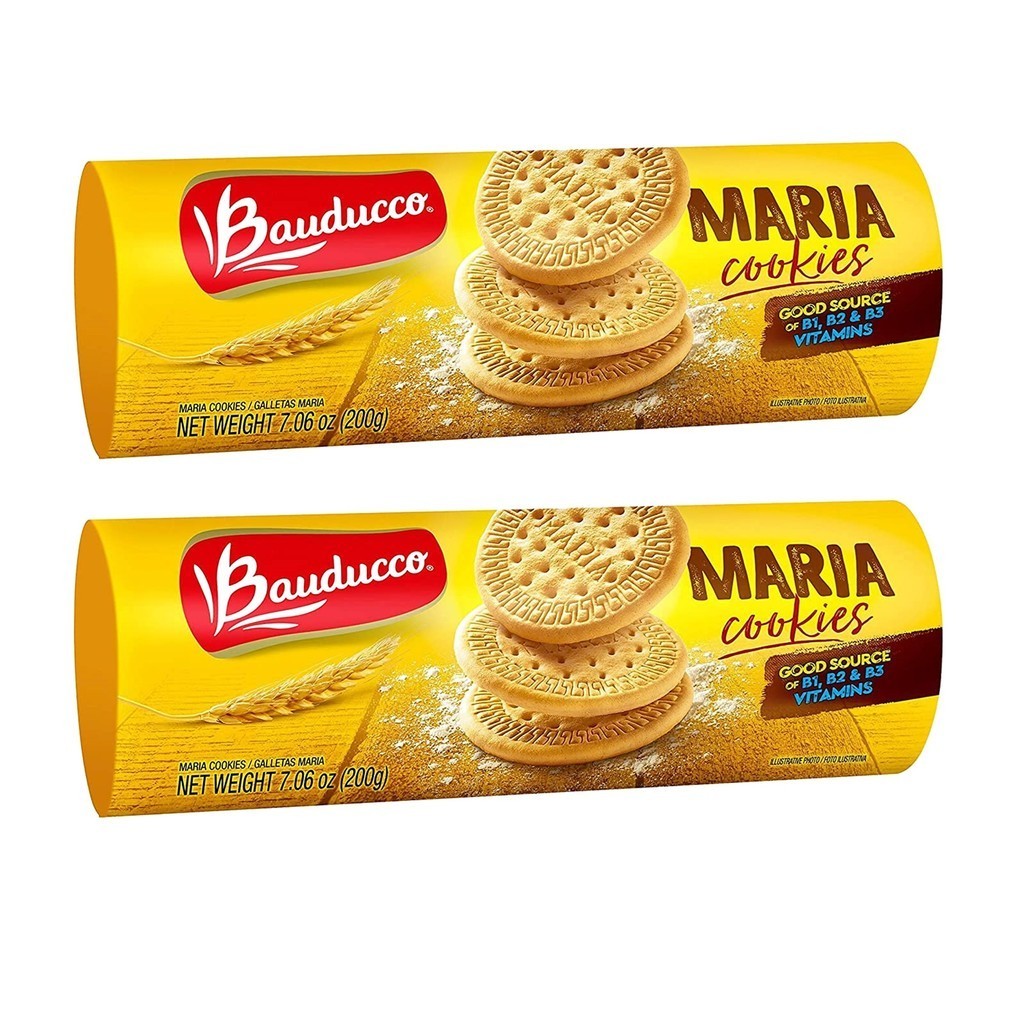 Kit 2 Biscoito Maria Bauducco Pacote Bolacha 200g | Shopee Brasil