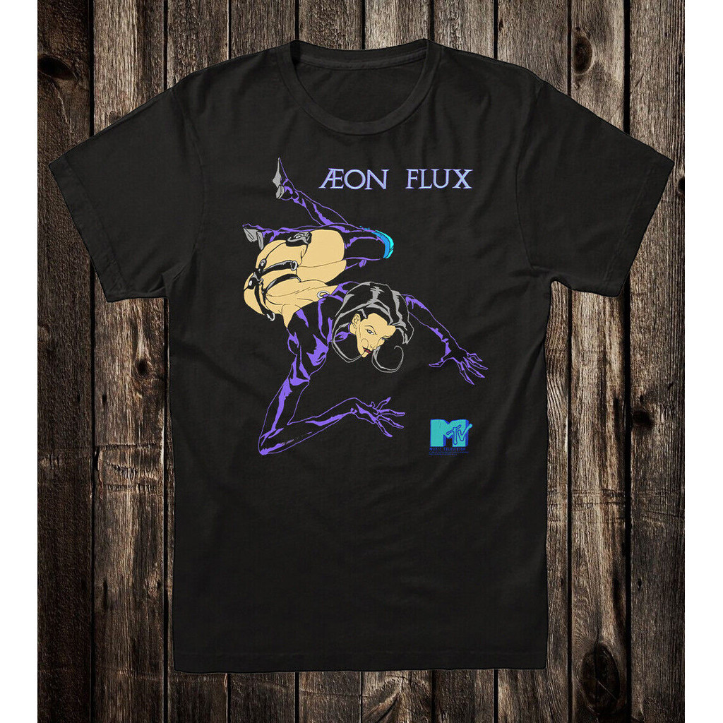Camiseta De Arte Retrô 100 % Algodão Aeon Flux Liquid Television ...