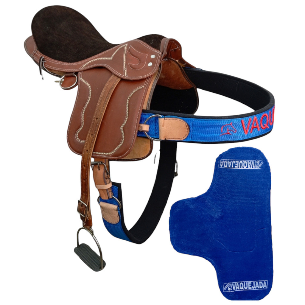 Sela cavalo Passeio Selote Peitoral Selim Cia Completa manta | Shopee ...
