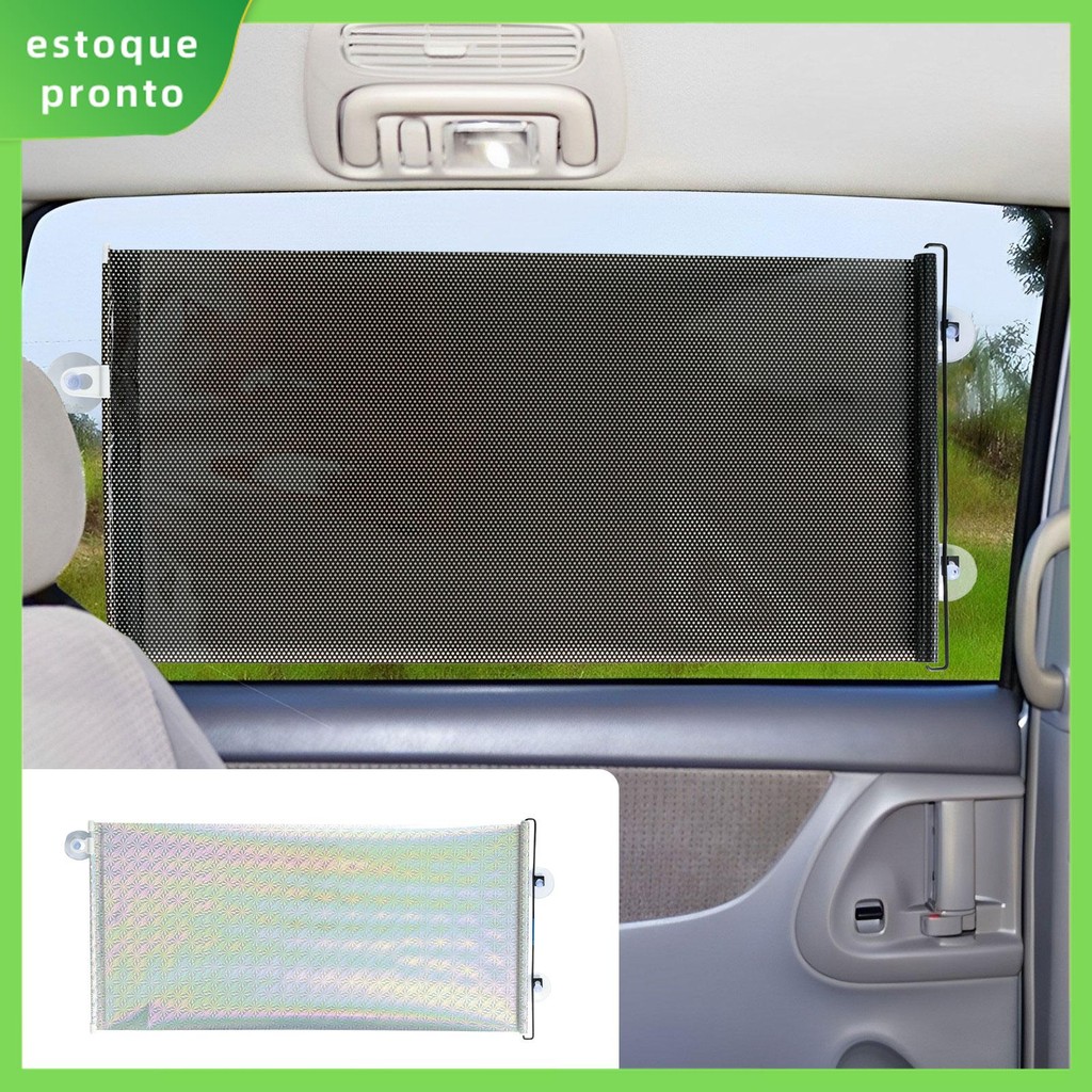2 Pçs Janela Do Carro Sun Sombra Retrátil Com Ventosas Universal PVC ...