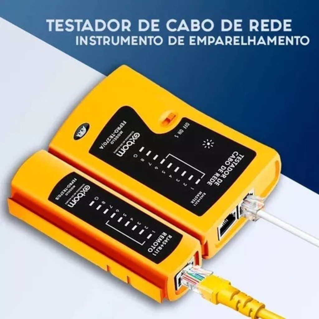 Testador Para Cabos De Rede Rj45/rj11 Identificador De Sinal Testador ...