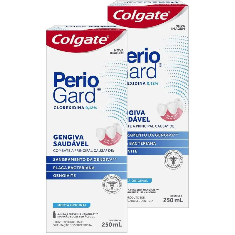 Kit 2x Enxaguante Bucal Colgate Periogard Solução Bucal Terapêutica ...