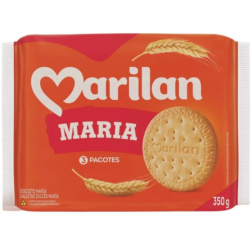 Biscoito Maria Bolacha Marilan Pacote 350g | Shopee Brasil