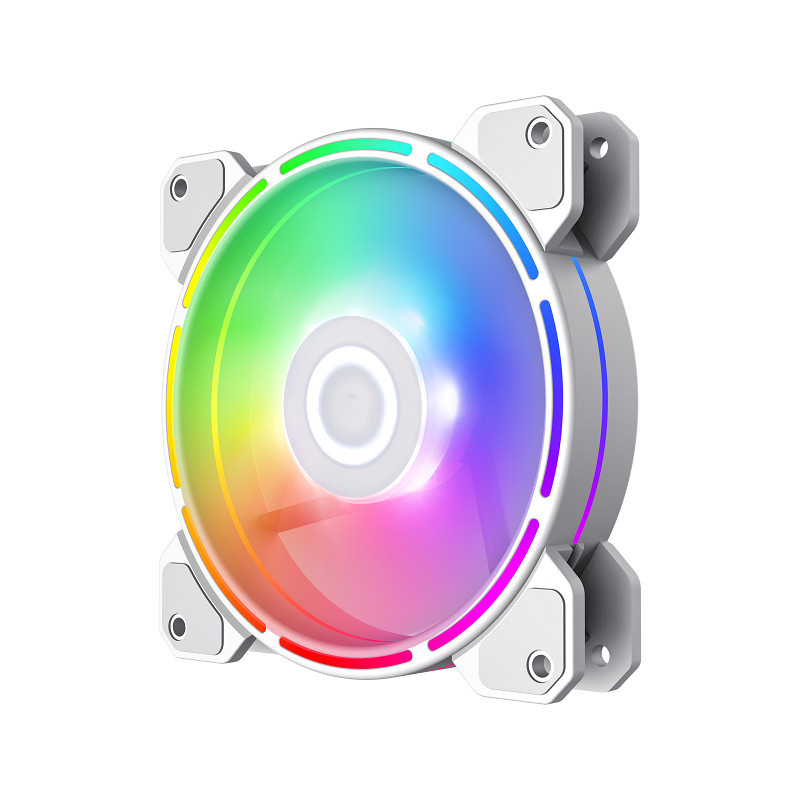 Fan Cooler Argb Gmx Fn-12rainbow-d Wt 1 Fan | Shopee Brasil