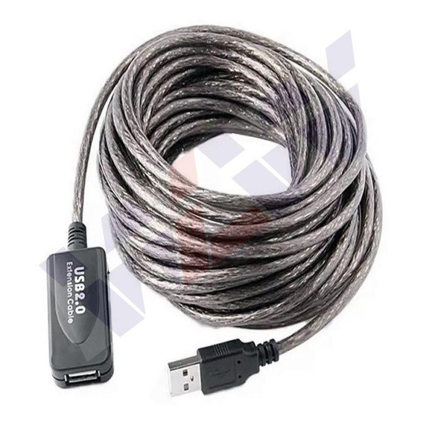 Cabo Extensor Usb 2.0 Ativo Amplificado 20m Macho Femea | Shopee Brasil
