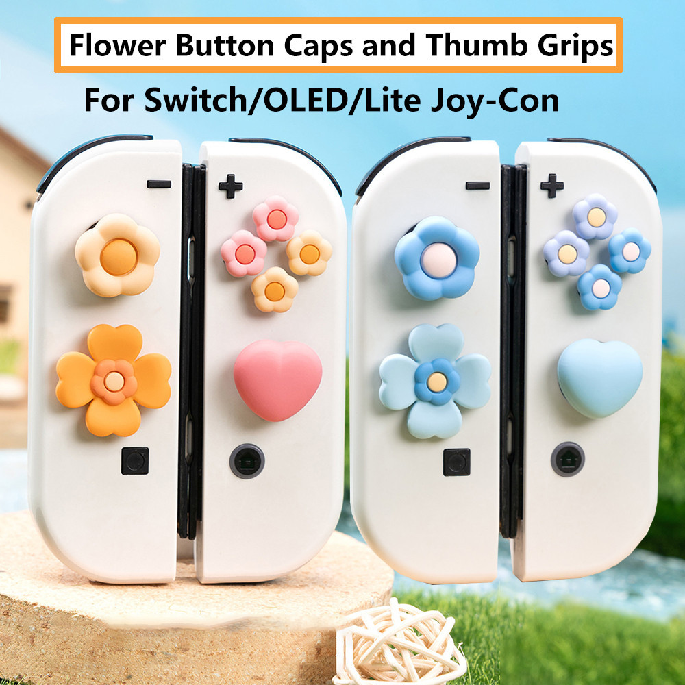 GeekShare Cross D-Pad Button Caps Thumb Grips Set Silicone ABXY Botões ...
