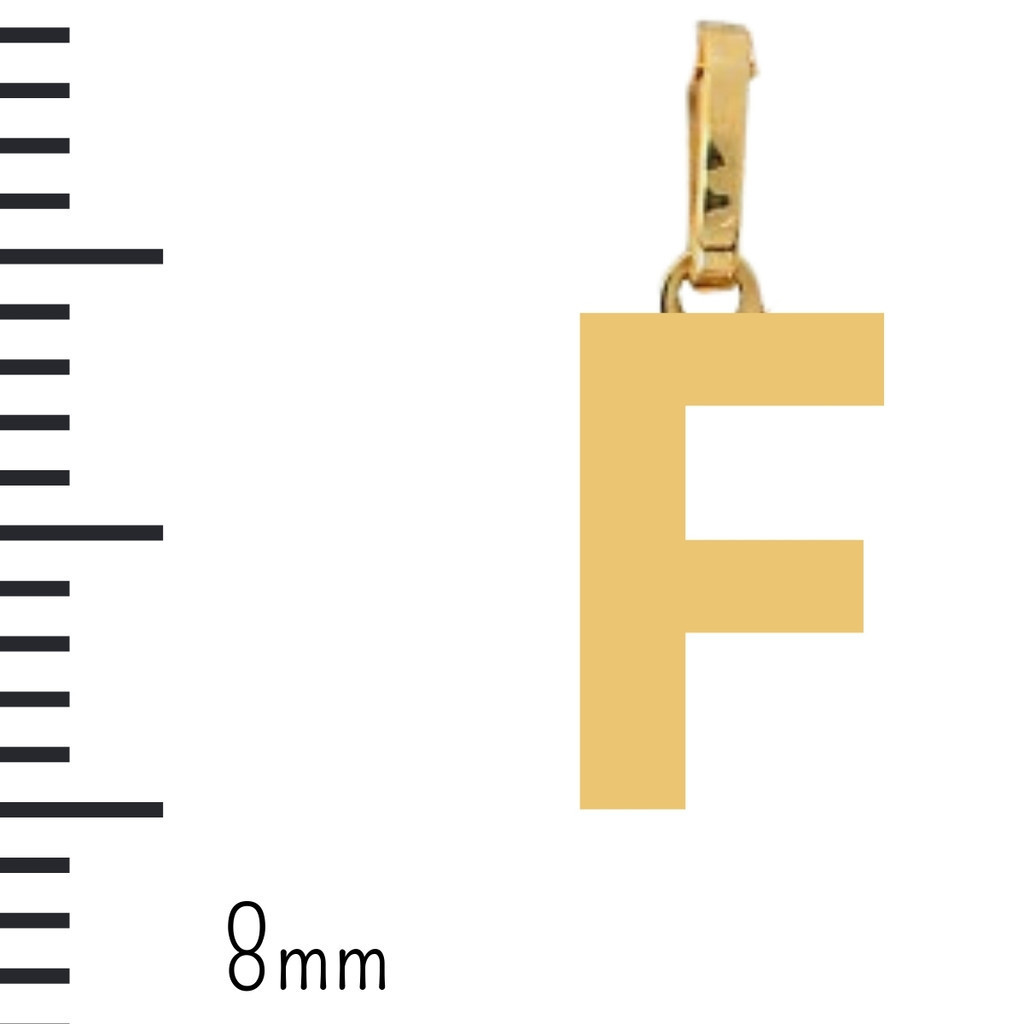Pingente Letra F Ouro 18k 750 garantia eterna | Shopee Brasil