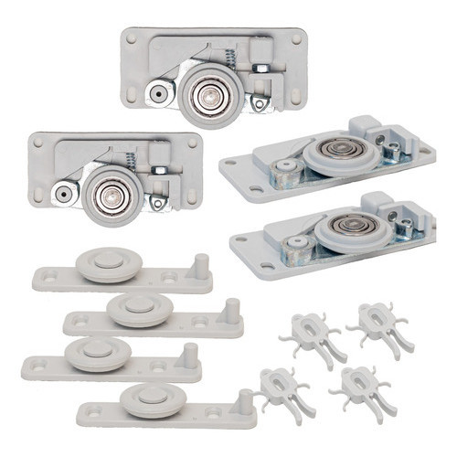 Kit roldanas porta correr guarda roupa 2 portas 50kg 2 Kit roldana de embutir armario | Shopee ...